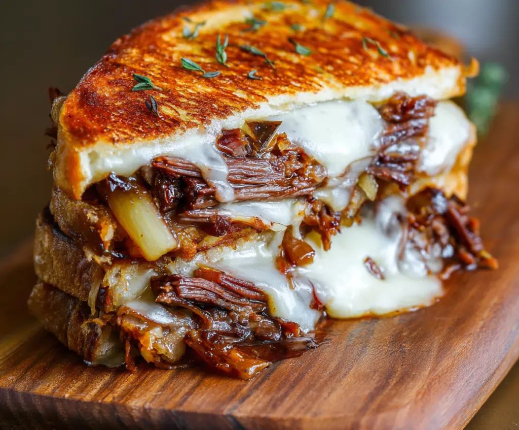 Easy Short Rib Grilled Cheese